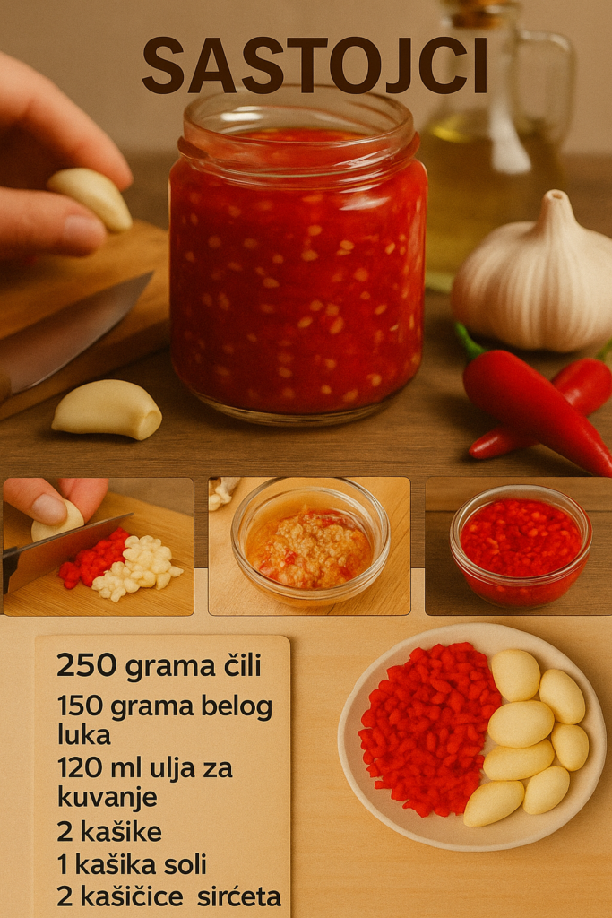 Domaći sos od čilija i bijelog luka – ljut, slan i jednostavan za ...